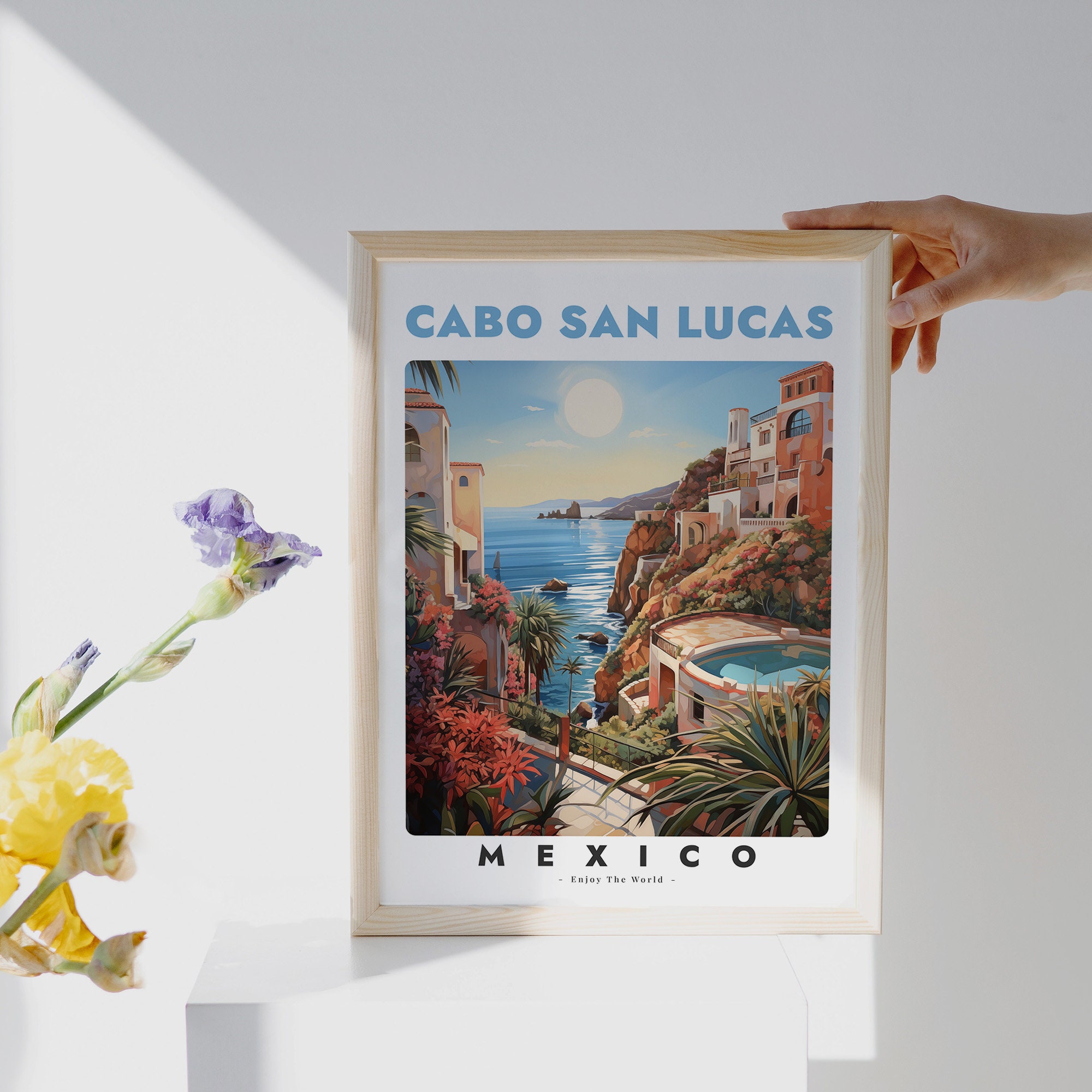 Cabo San Lucas Poster, Cabo San Lucas Print, Mexico Wall Decor, Vintage ...