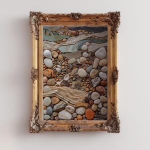 Beach Stones Wall Art, Coastal Pebble Decor (digital Download) - Etsy