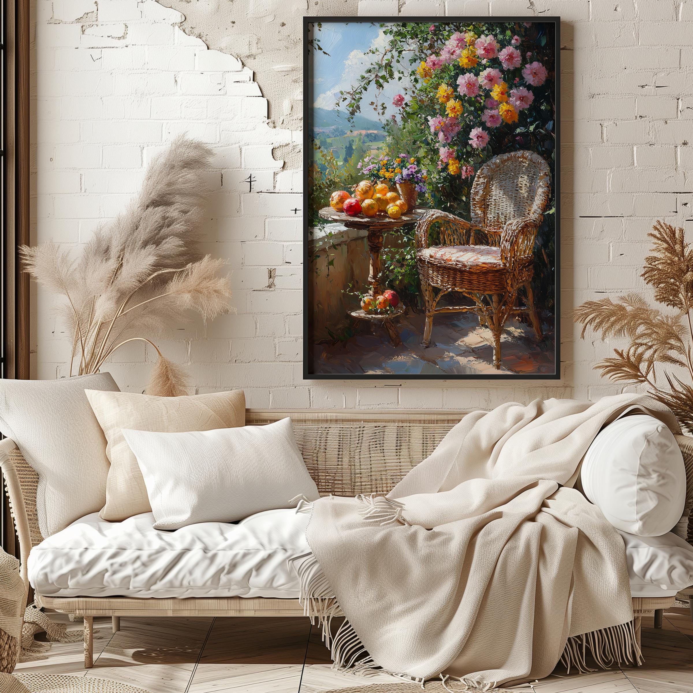 Modern Impressionist Digital Wall Art, Vibrant Oil Painting Style With ...