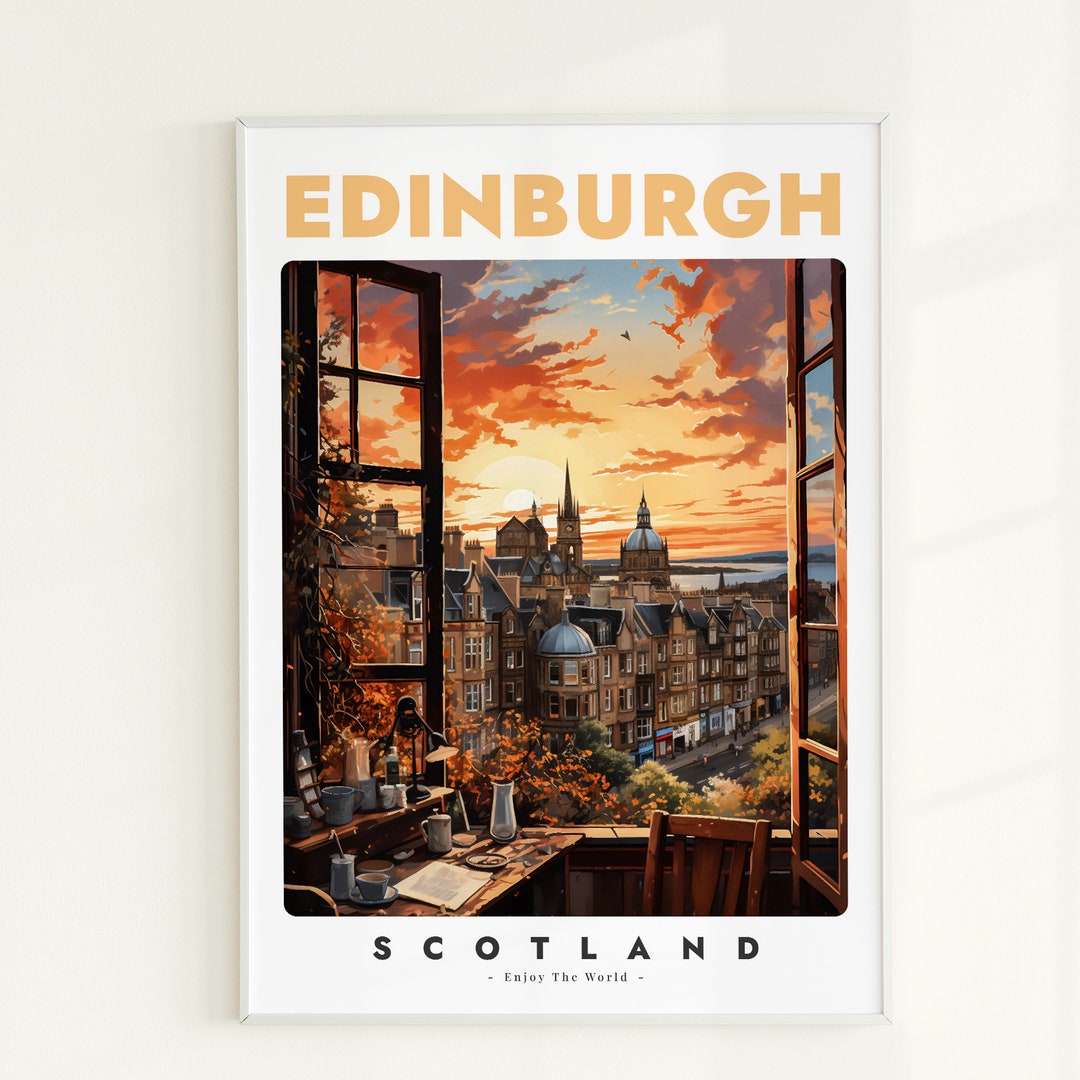 Edinburgh Travel Poster, Edinburgh Print, Scotland Poster, Edinburgh ...