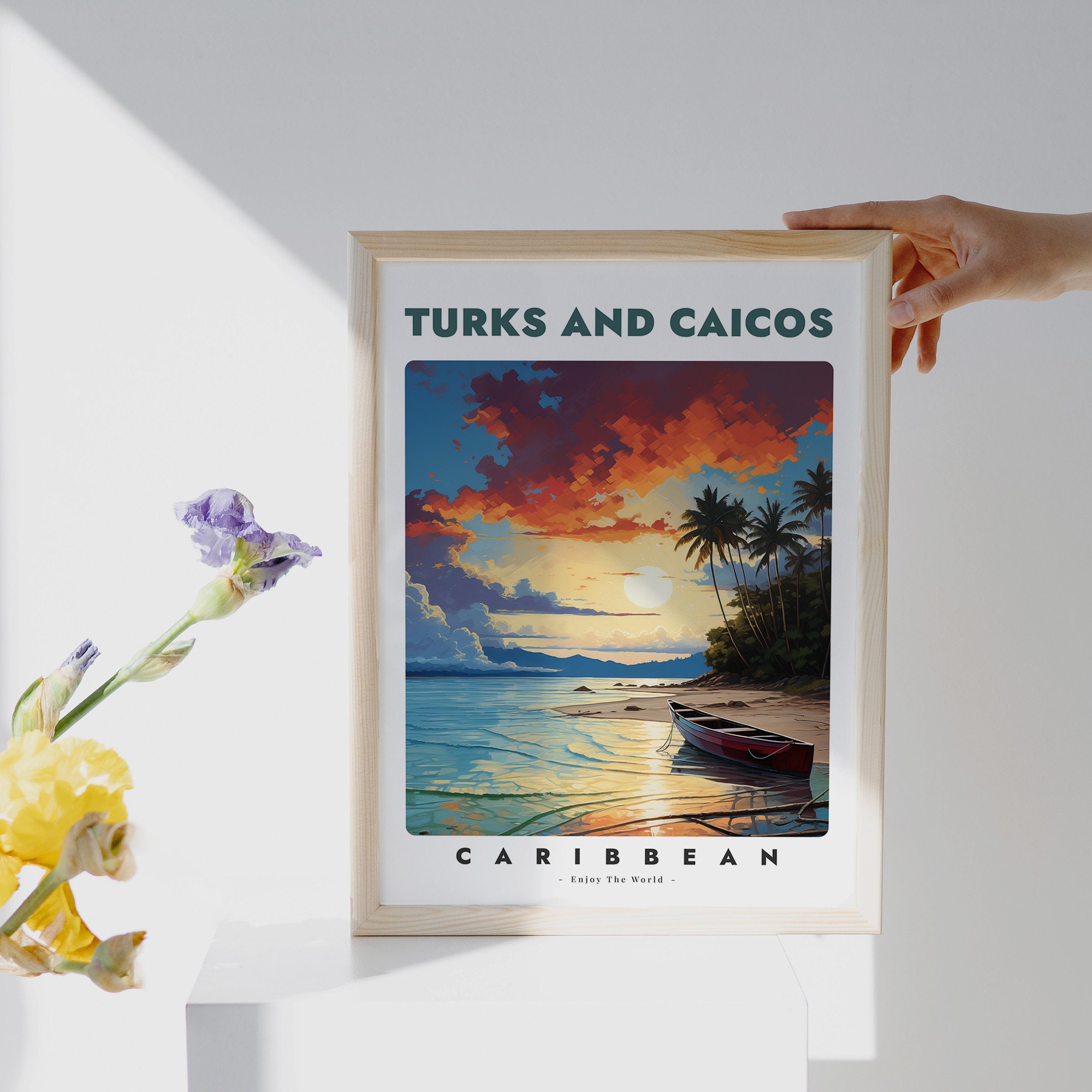 Turks and Caicos Print, Turks and Caicos Poster, Turks and Caicos Wall ...