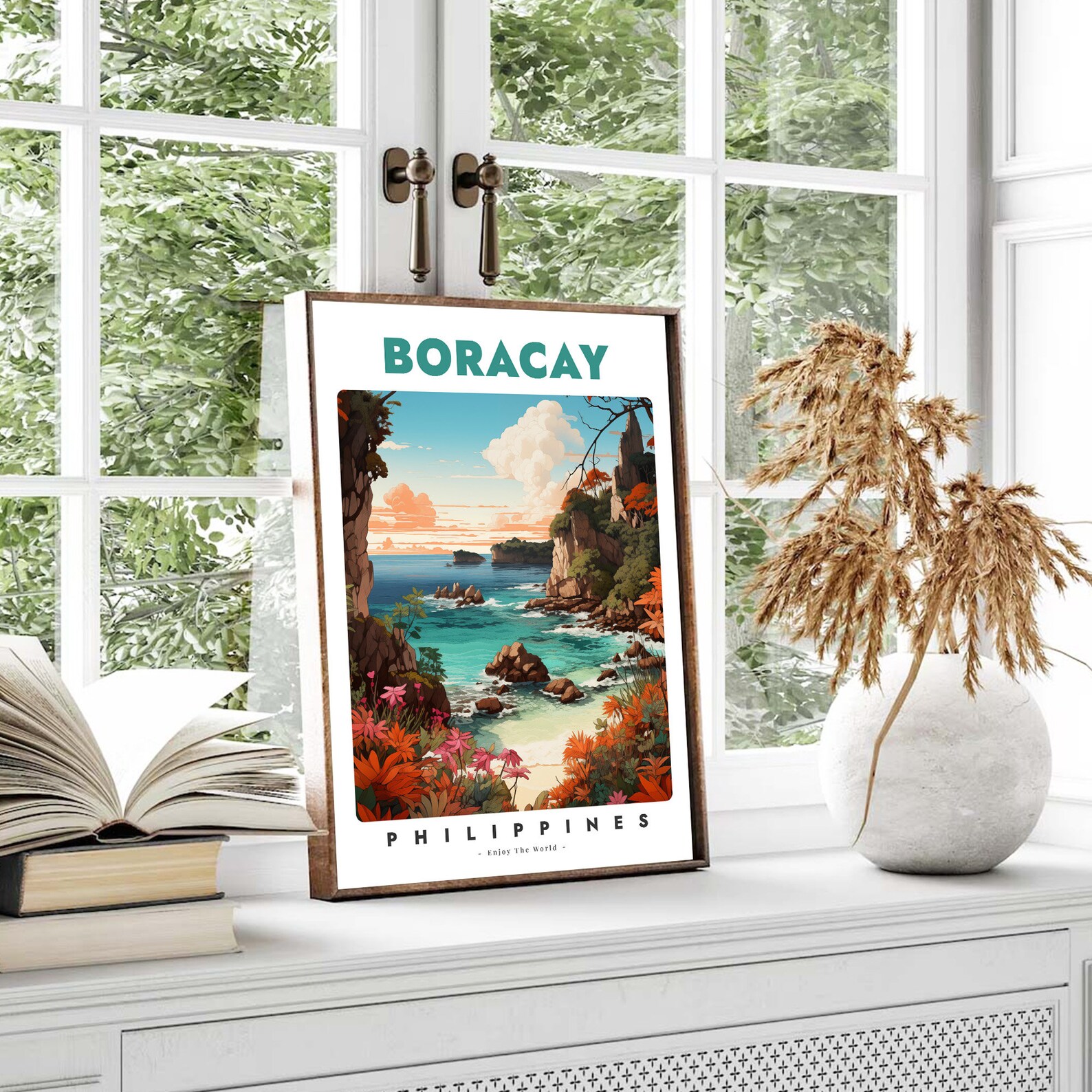 Boracay Print, Boracay Gift, Boracay Travel Poster, Philippines Poster ...