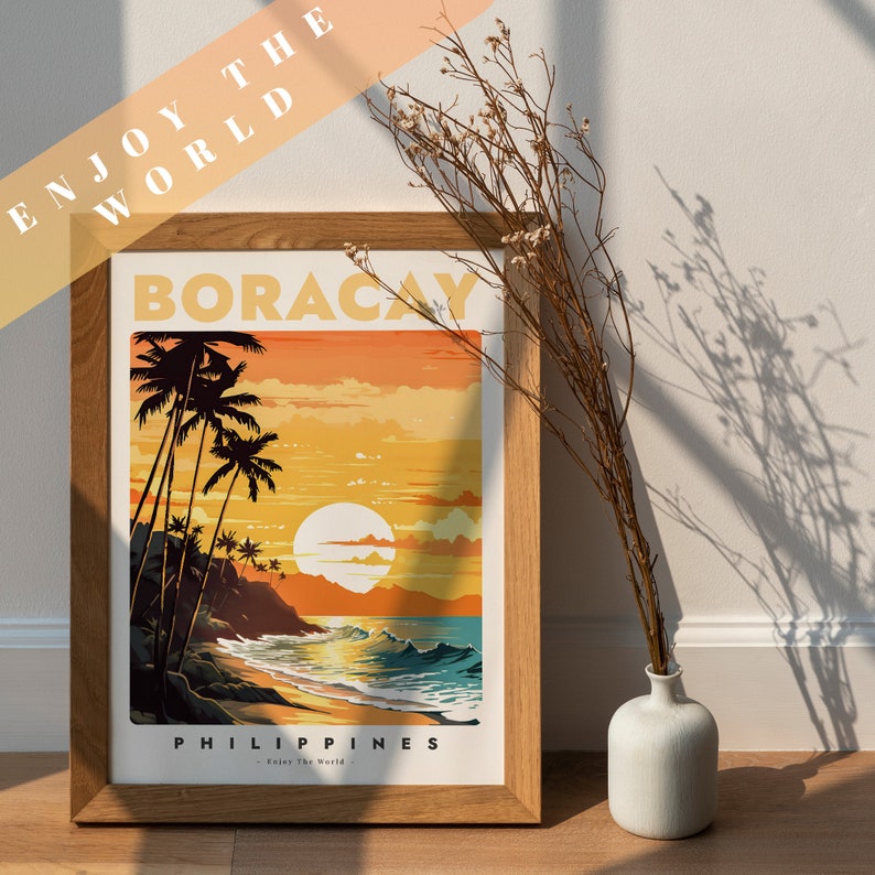 Boracay Travel Wall Art, Philippines Painting Gifts, Asia Home Decor ...