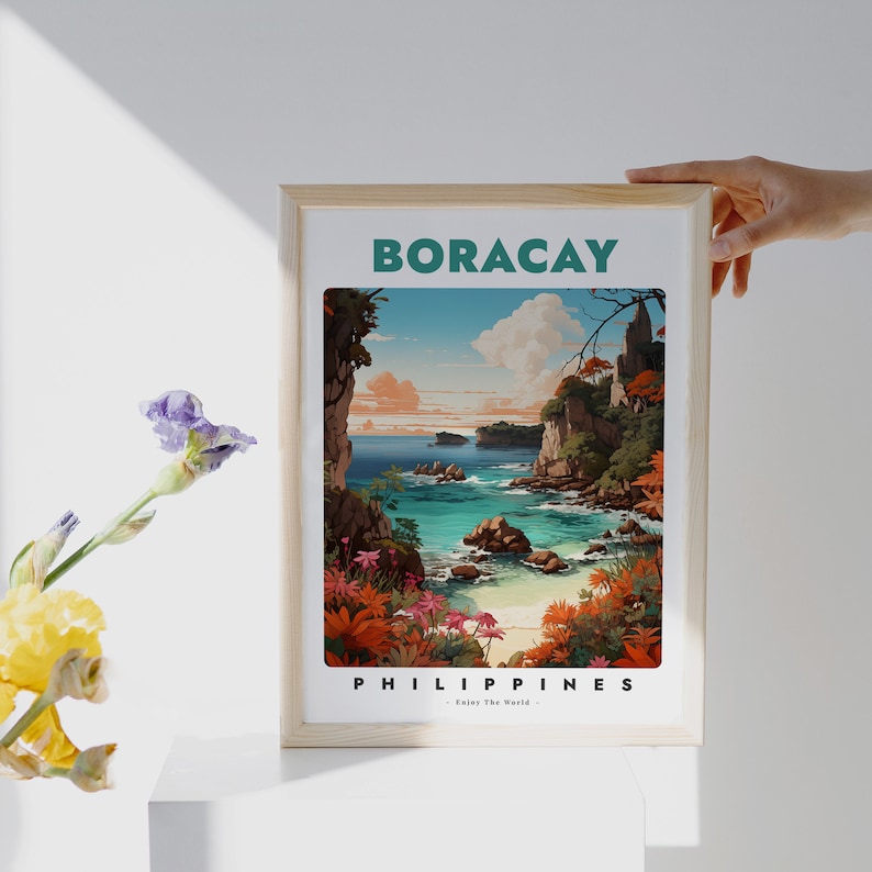 Boracay Print, Boracay Gift, Boracay Travel Poster, Philippines Poster ...