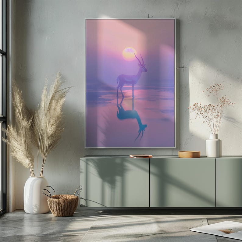 Gazelle Printable Poster, Gazelle Wall Art Print, Nature Digital ...