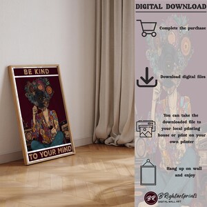 Retro Music Poster: Vinyl Record Woman, Vintage Wall Art (digital ...