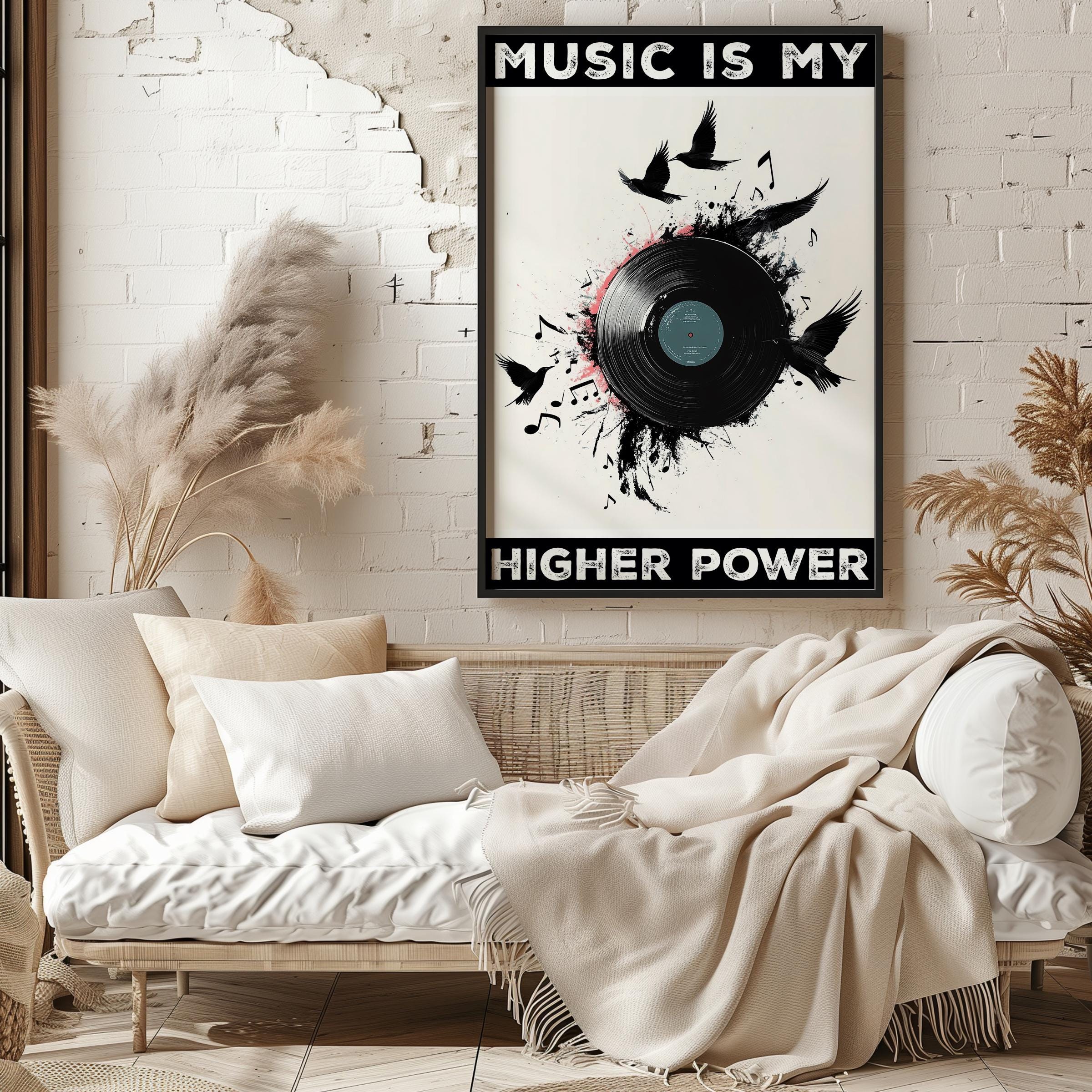 Vintage Vinyl Record Music Poster: Retro Crows Art Print (digital ...