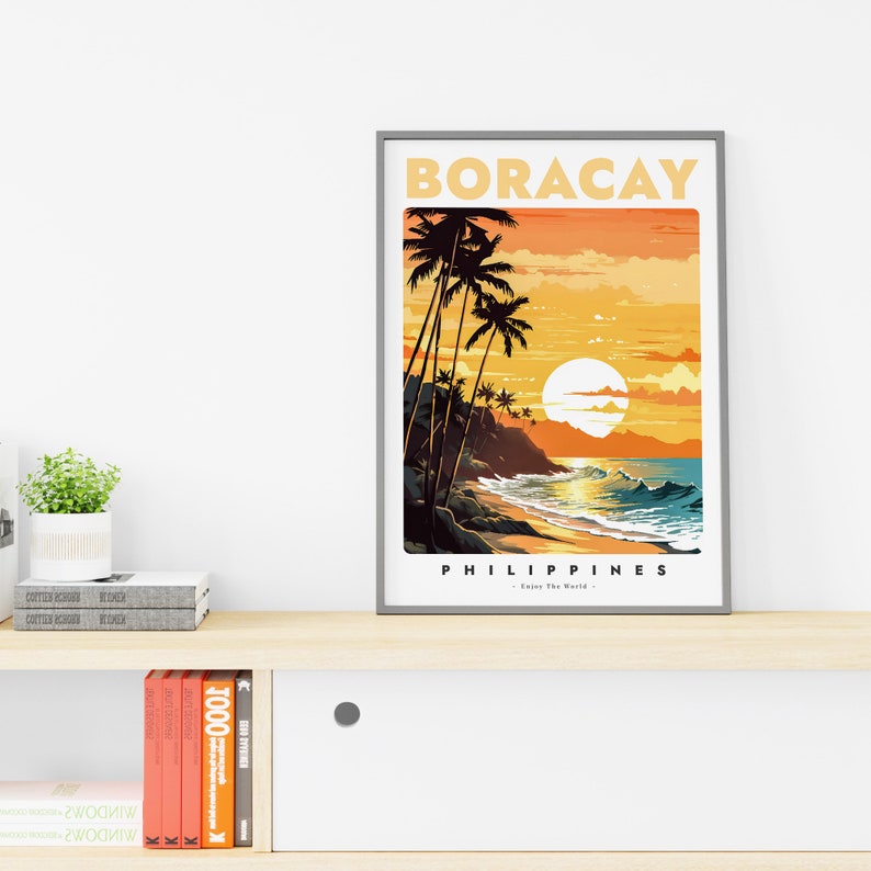 Boracay Travel Wall Art, Philippines Painting Gifts, Asia Home Decor ...