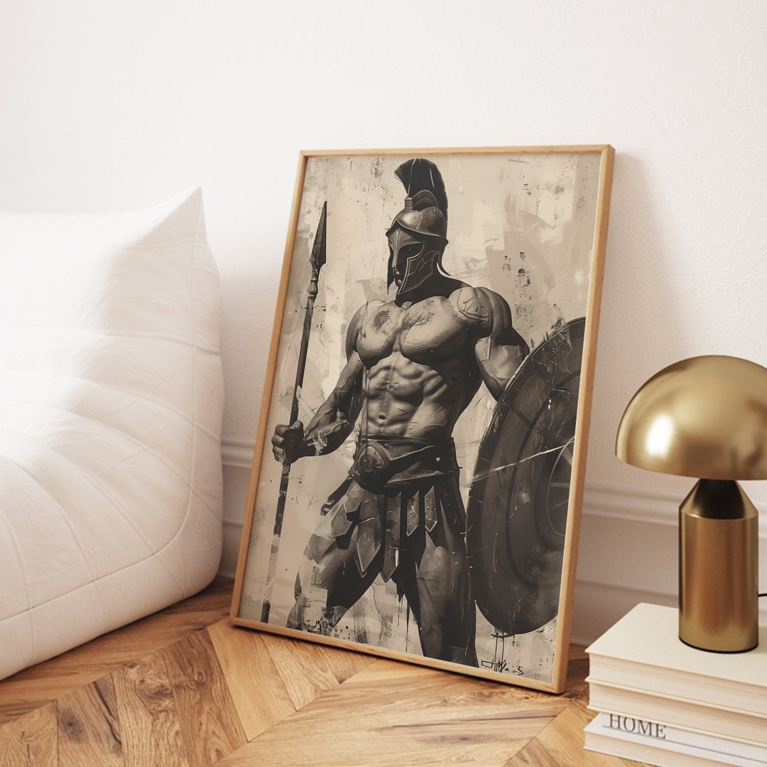 Gladiator Printable Wall Art, Gladiator Home Decor, Gladiator Drawing ...