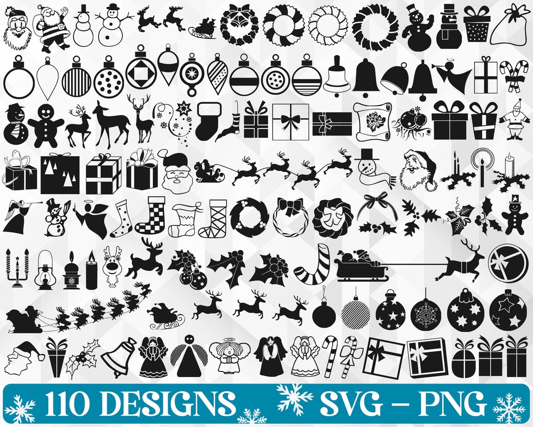 Christmas Decorations SVG Bundle, Merry Christmas Svg, Xmas Svg ...