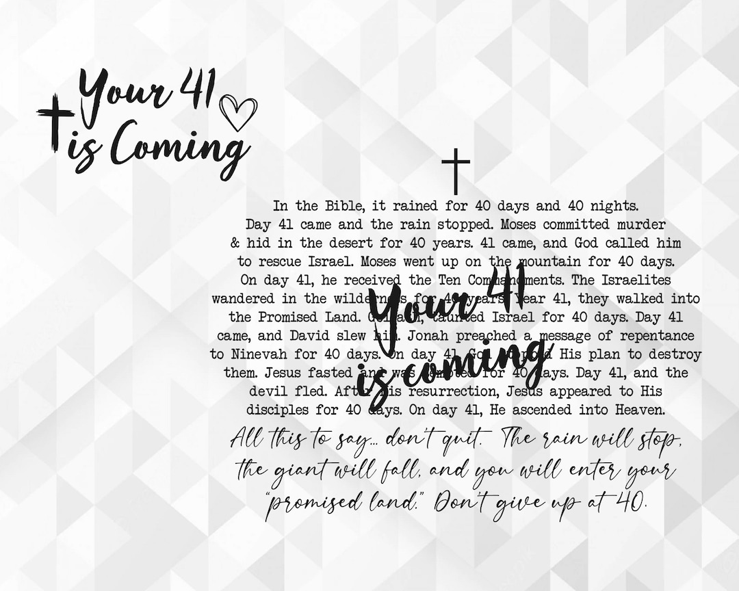 Your 41 is Coming SVG, Christian Svg, Religious Svg, Bible Svg, Jesus ...