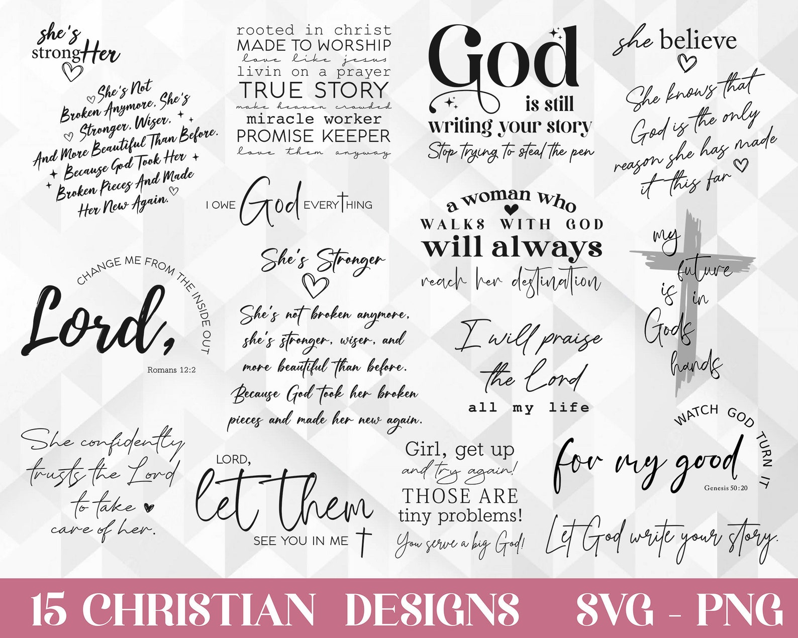 Christian SVG Bundle, Motivational Quotes Svg, Bible Verse Svg, God Svg ...