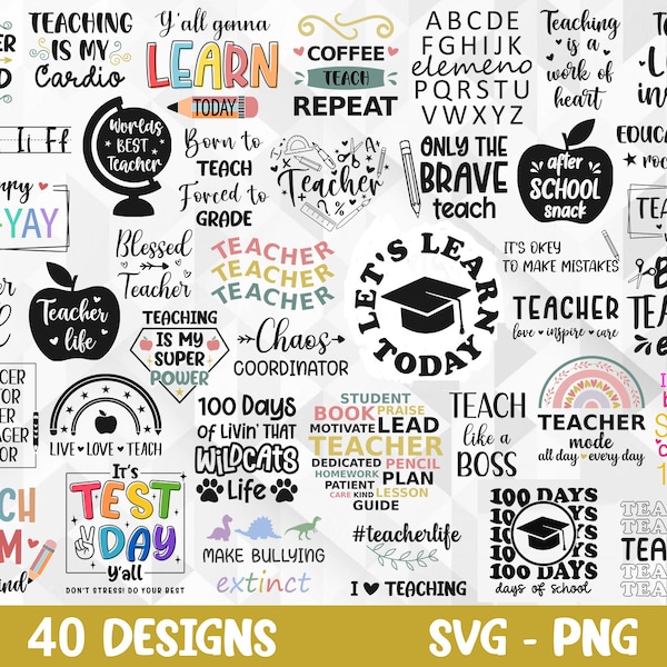 Funny Teacher Svg - Etsy