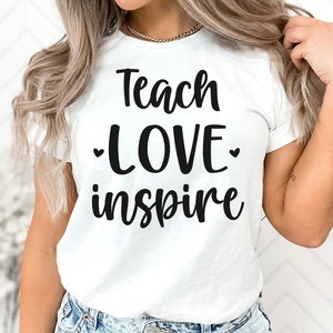 Teach Love Inspire SVG, School Shirt Svg, School Svg, Teacher Life Svg ...