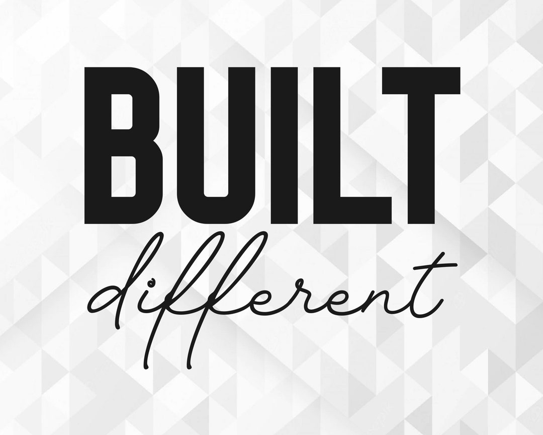 Built Different SVG, Motivational Sleeve Shirt Svg, Inspirational Svg ...