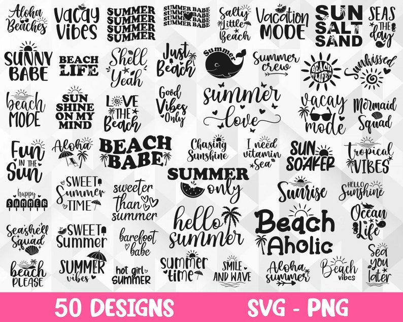 Summer SVG Bundle, Summer Svg, Summer Design for Shirts, Summer Quotes ...