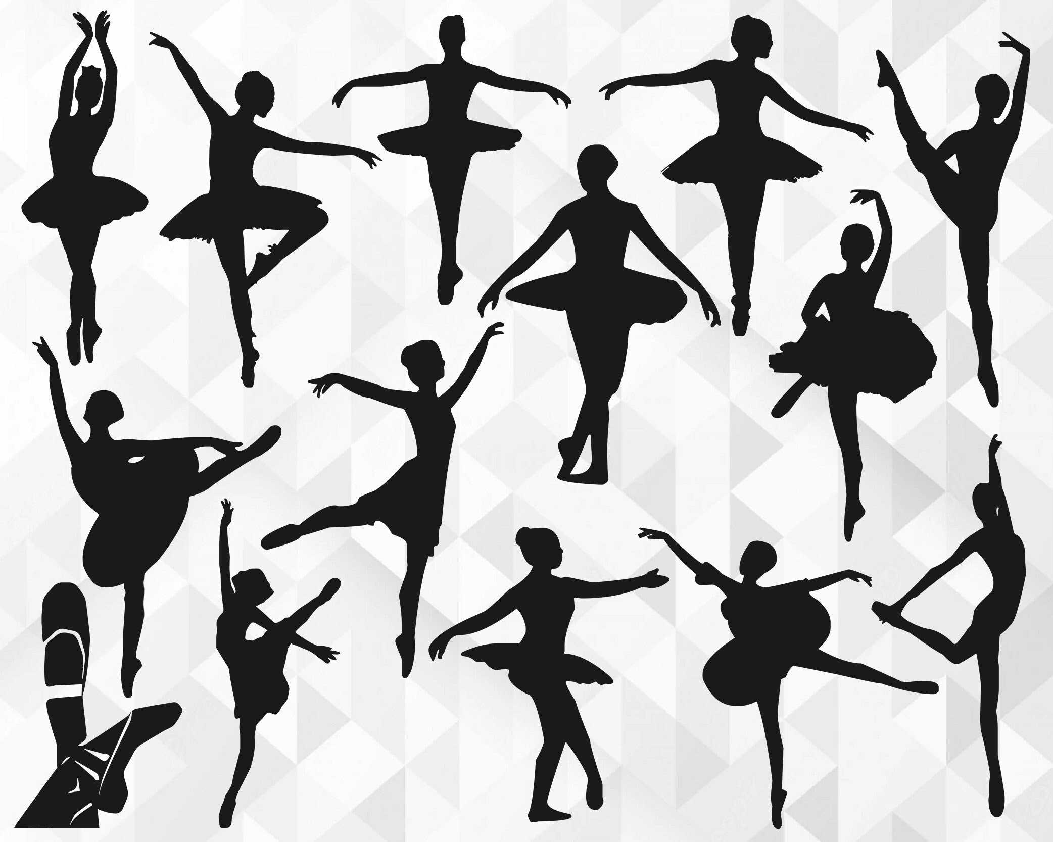 Ballet SVG Bundle, Ballerina Svg, Ballet Dancer Svg, Ballerina Designs ...