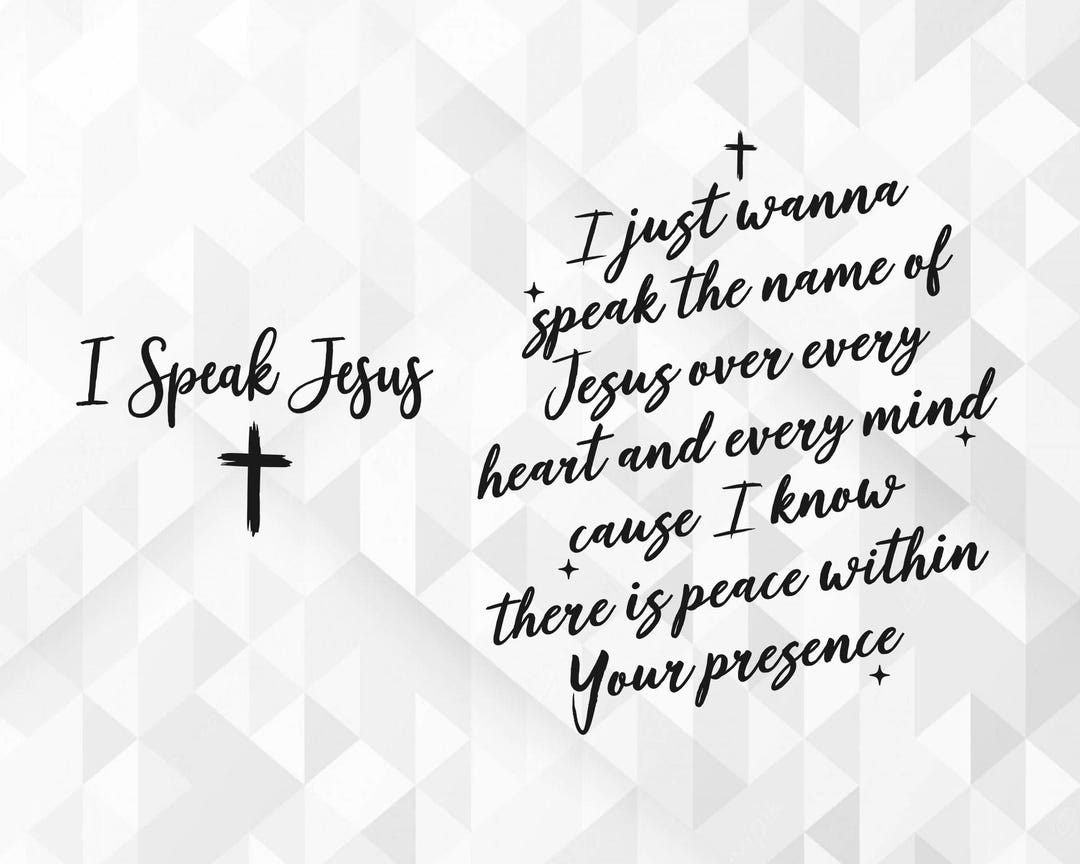 I Speak Jesus SVG, Catholic Svg, Christian Svg, God Svg, Bible Verse ...