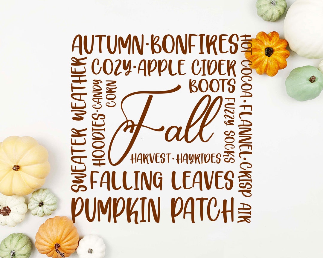 Fall Words SVG, Fall Svg, Autumn Svg, Hello Fall Svg, Cozy Season Svg ...