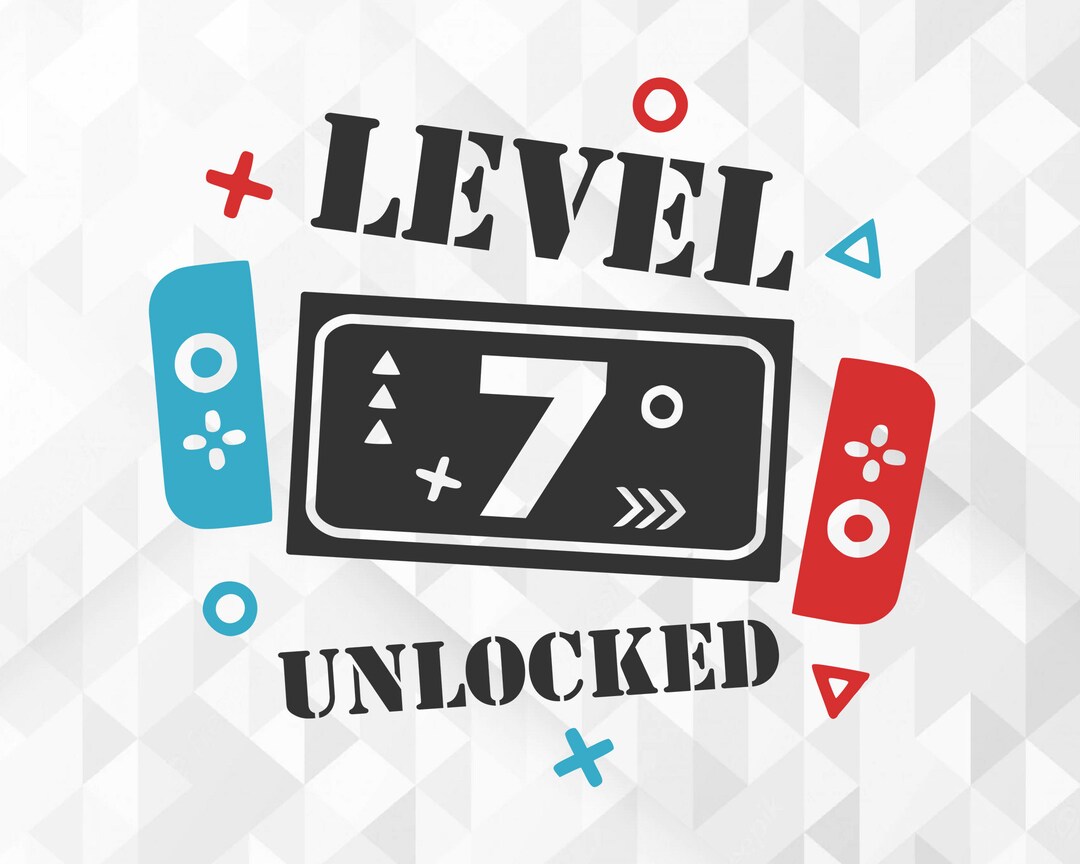 Level 7 Unlocked Birthday SVG, 7th Birthday Boy Gamer Svg, 7 Years Old ...
