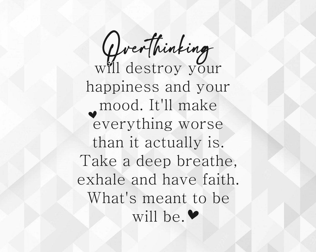 Overthinking SVG, Motivational Svg, Never Give up Svg, Inspirational ...