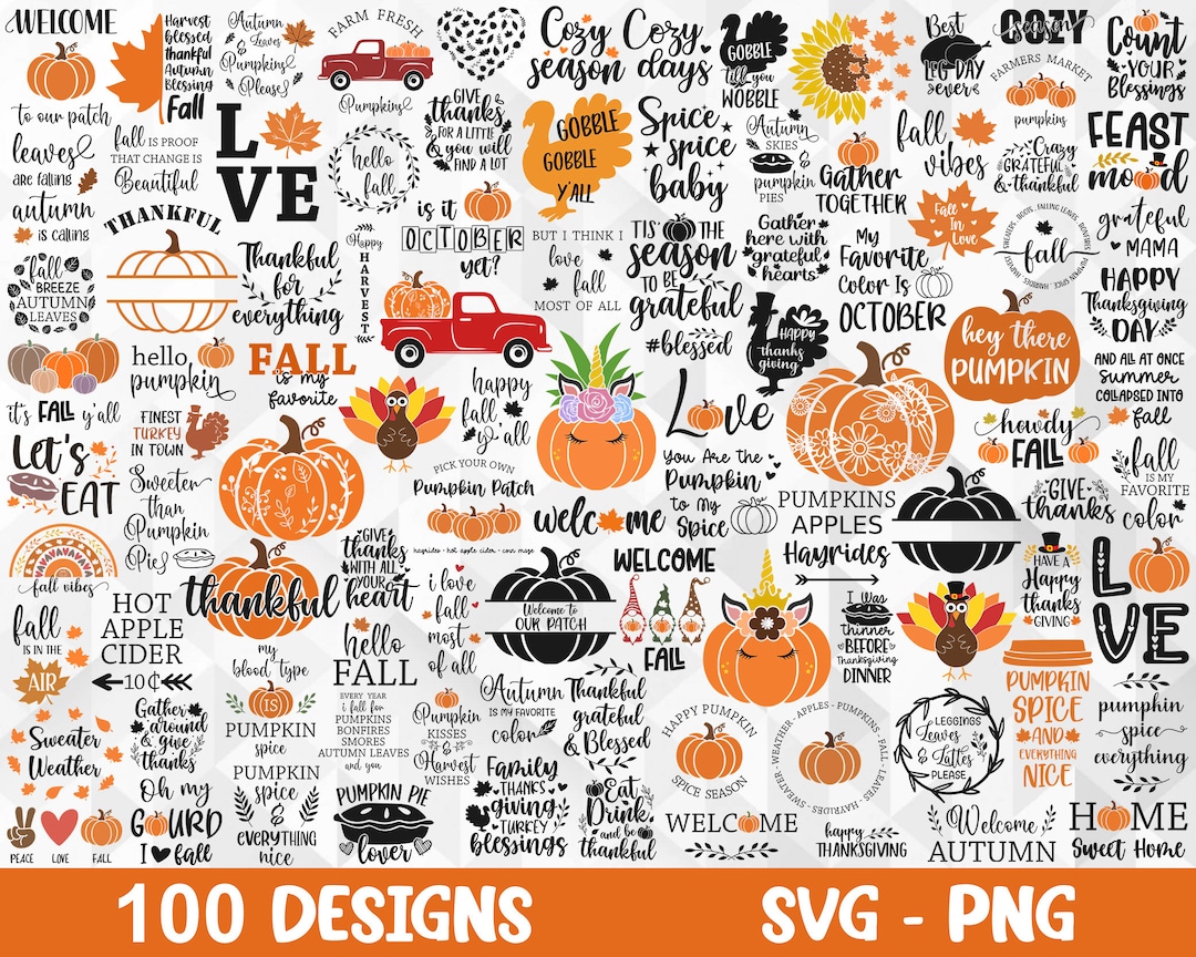 Fall SVG Bundle, Fall Svg, Autumn Svg, Thanksgiving Svg, Fall Svg ...