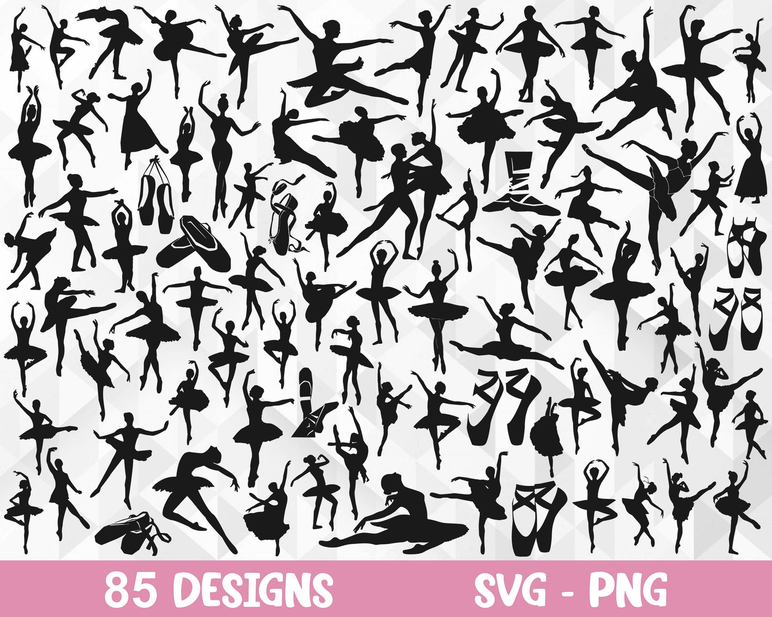 Ballet SVG Bundle, Ballerina Svg, Ballet Dancer Svg, Ballerina Designs ...