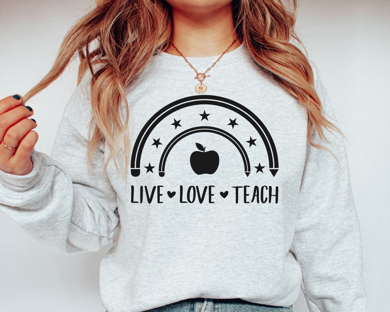 Live Love Teach SVG School Shirt Svg School Svg Teacher - Etsy