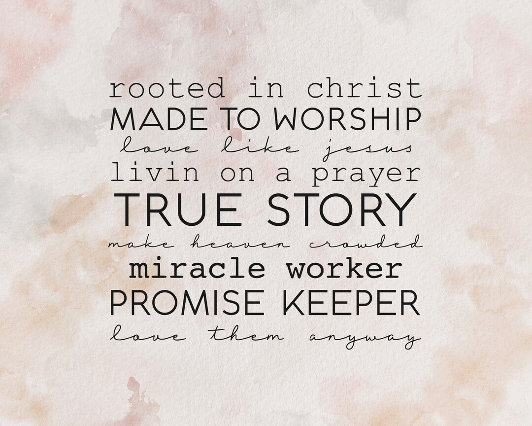 Christian Words SVG, Christian Svg, Religious Svg, Bible Svg, Jesus Svg ...