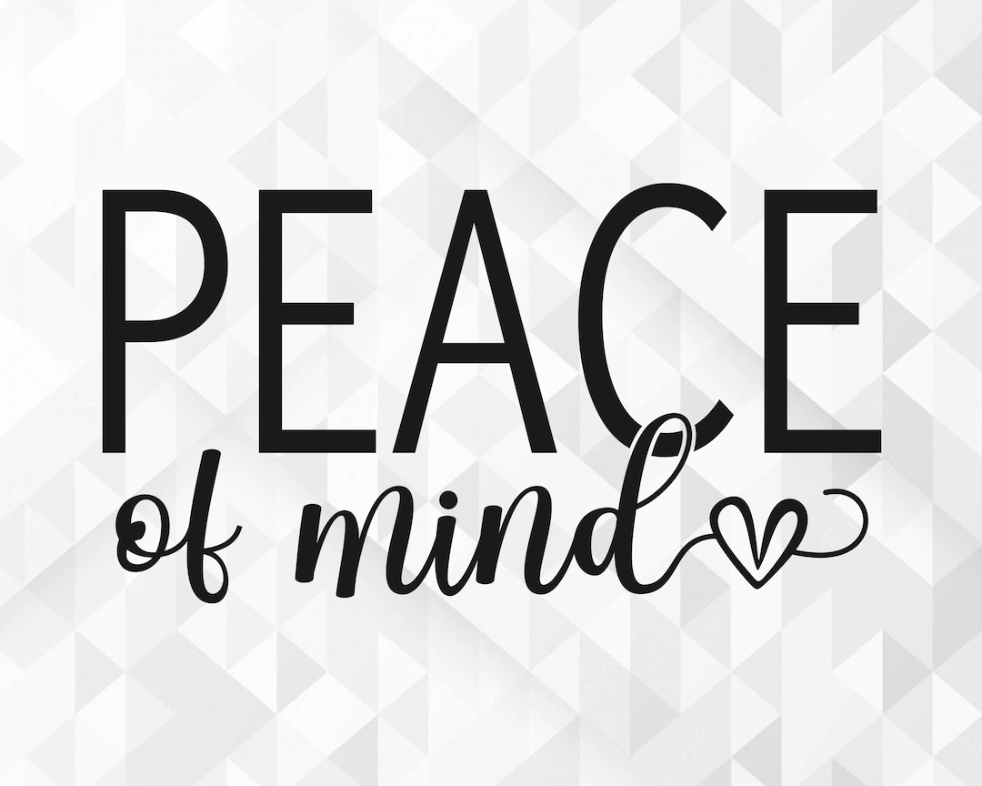 Peace of Mind SVG, Positive Svg, Mental Health Svg, Motivational Svg ...