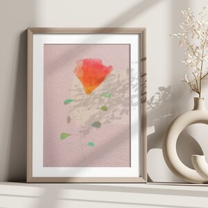 Watercolor Flower Pastel Color Digital Wall Art Printable Wall Poster ...