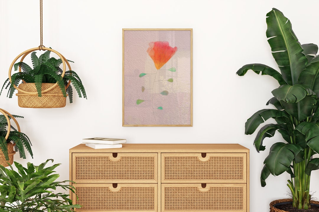 Watercolor Flower Pastel Color Digital Wall Art Printable Wall Poster ...