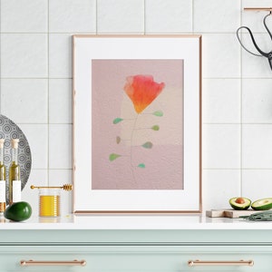 Watercolor Flower Pastel Color Digital Wall Art Printable Wall Poster ...