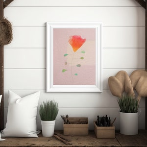 Watercolor Flower Pastel Color Digital Wall Art Printable Wall Poster ...