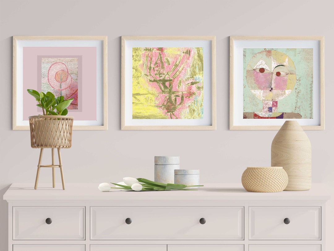Paul Klee 3 Squares Wall Art Set Wall Poster Set Living Room Poster Set Printable Aesthetic Wall ...