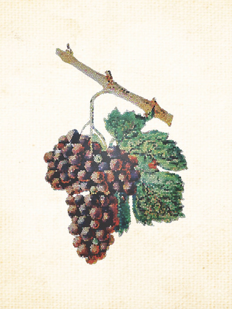 Grape the Big Mozaic Vintage Texture Boho Kitchen Wall Printables Boho ...