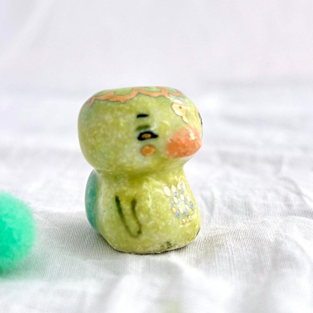 CHIBI KAPPA // Hot Spring / Miniature Porcelain Ceramic Figurine ...