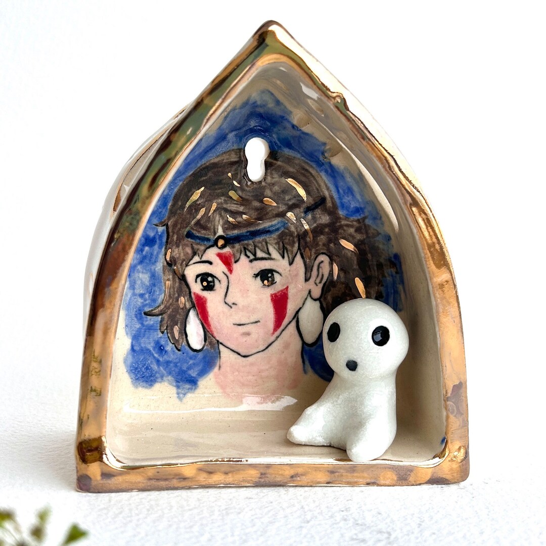 PRINCESS MONONOKE Shelf / Ceramic Wall Shelf for Decor / Display ...