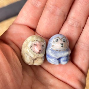 MINIATURE Japanese Macaque // MONKEY Porcelain Ceramic One of a Kind ...