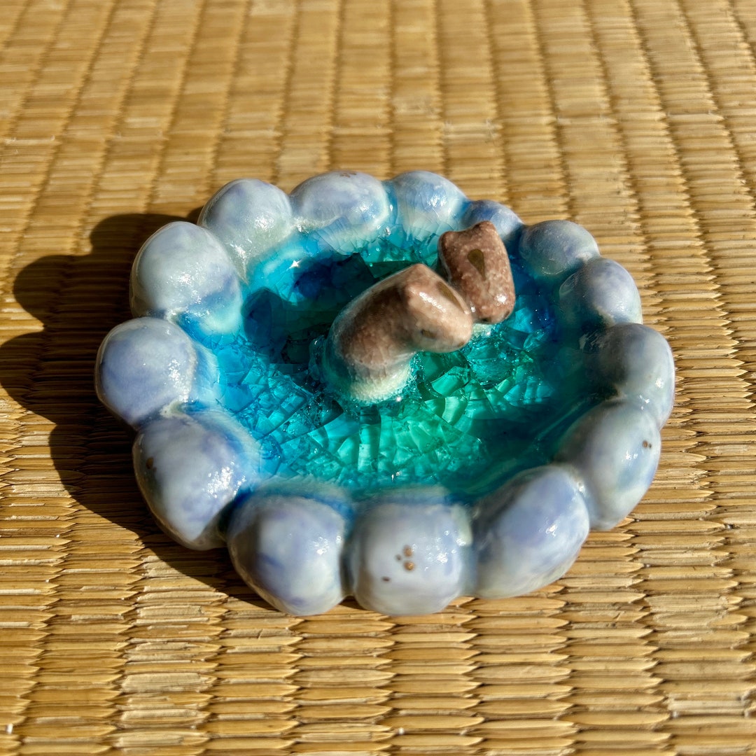 CAPYBARA ONSEN // Hot Spring / Miniature Porcelain Ceramic Figurine ...