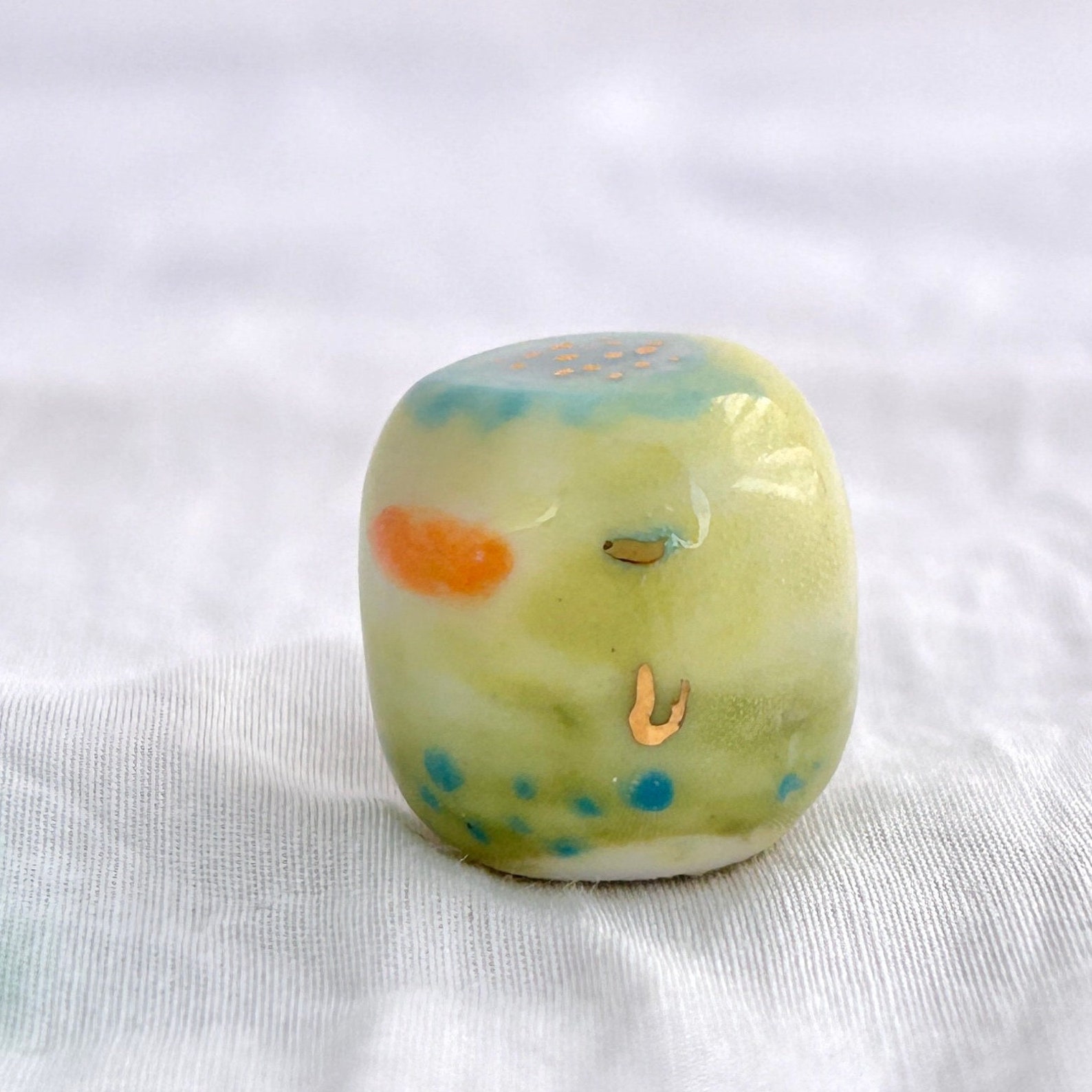 CHIBI KAPPA // Hot Spring / Miniature Porcelain Ceramic Figurine ...
