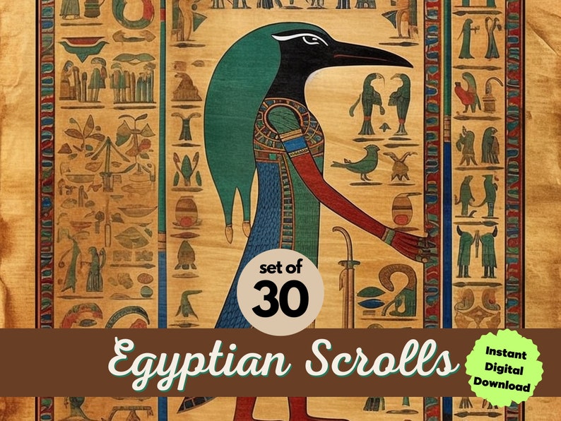 High-resolution Printable Ancient Egyptian Scrolls Collection - Papyrus ...