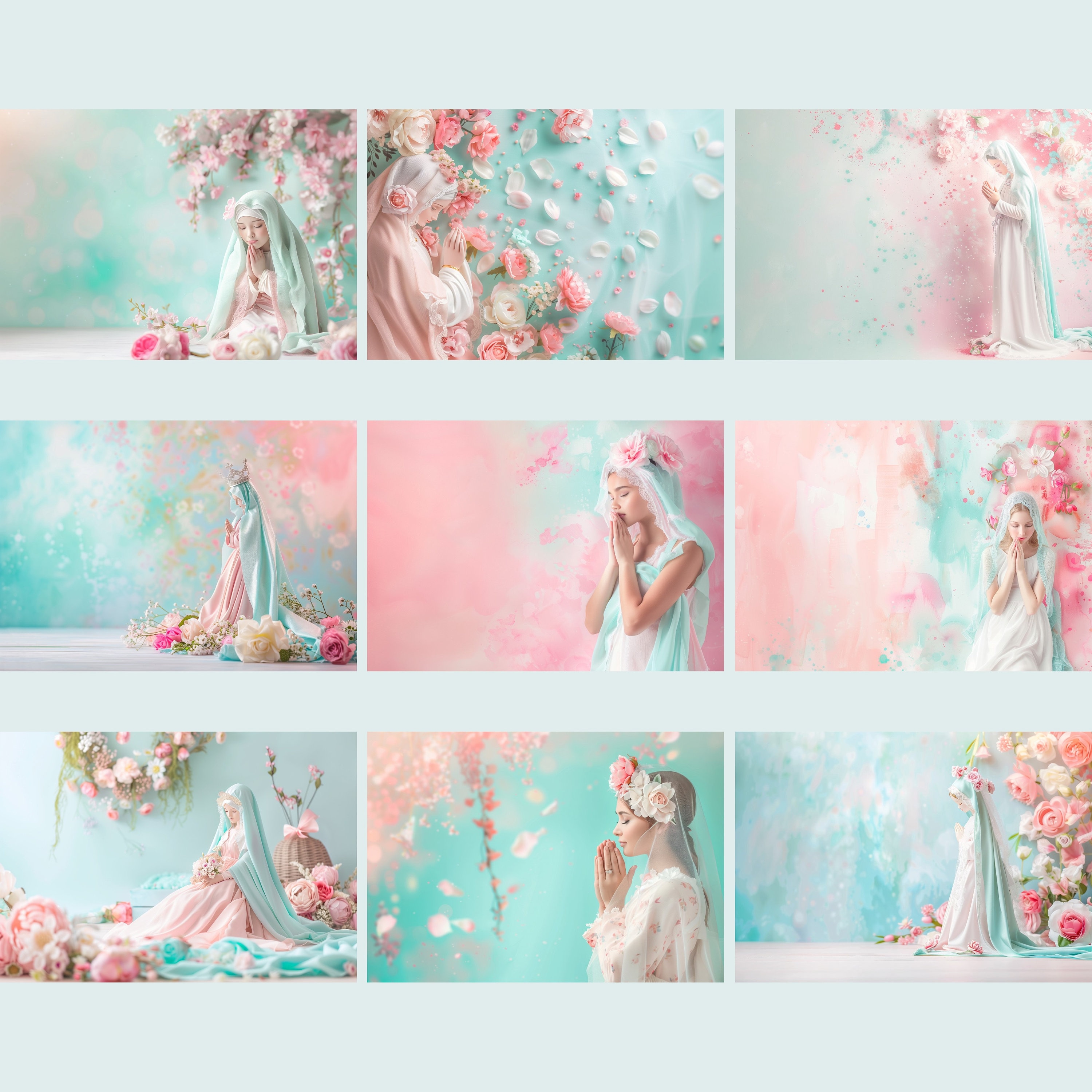 50 Our Lady Digital Bundle High-quality Backgrounds. Our Lady of Fatima ...