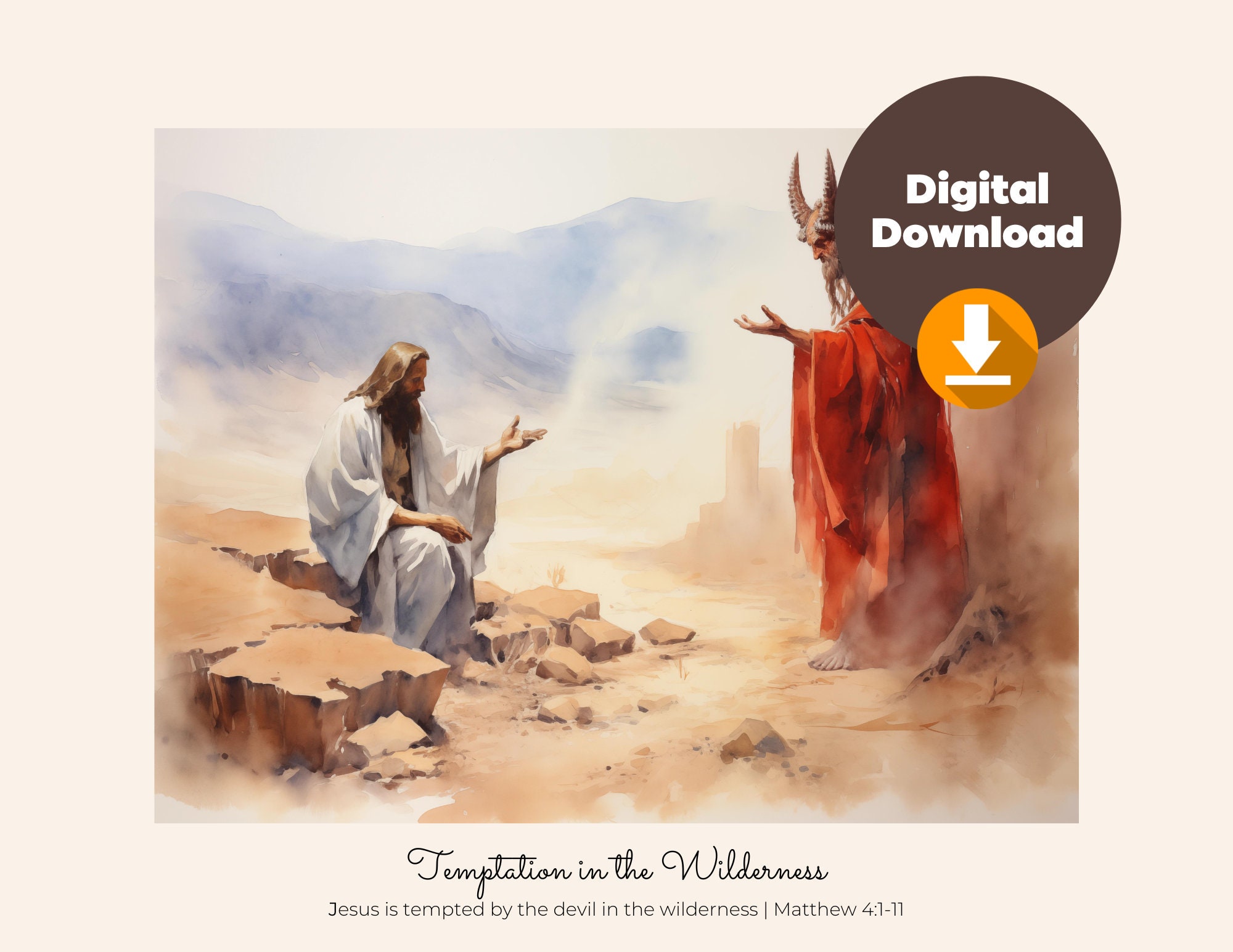 Scenes of the Life of Jesus Christ, 20 Original Pictures in Watercolor ...