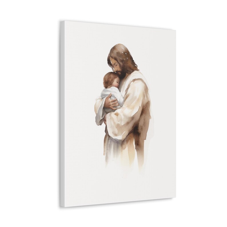 Miscarriage Memorial Jesus Holding Baby Christ Art Canvas - Etsy