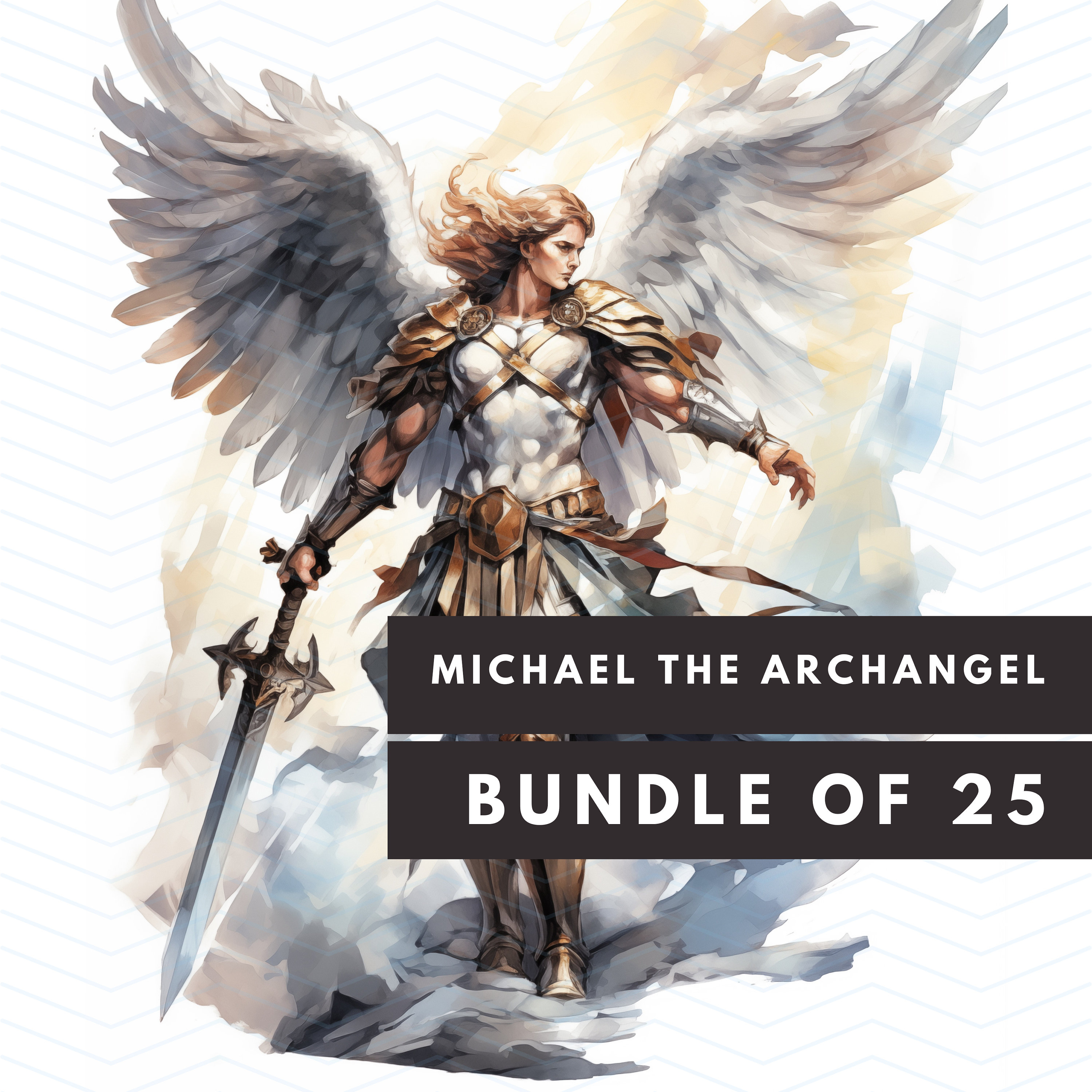 St. Michael Archangel Bundle - Digital Download, 25 Watercolor PNG ...