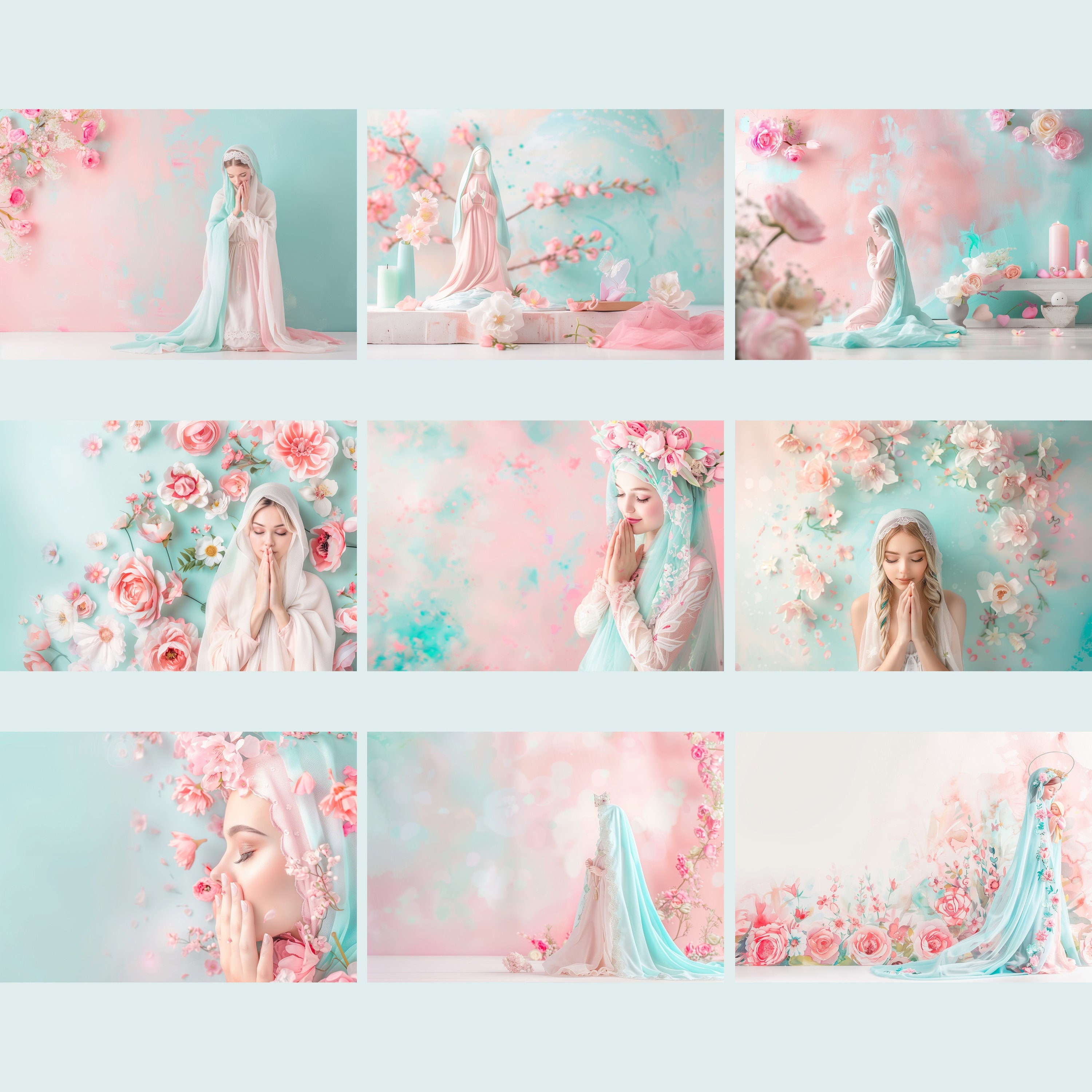 50 Our Lady Digital Bundle High-quality Backgrounds. Our Lady of Fatima ...