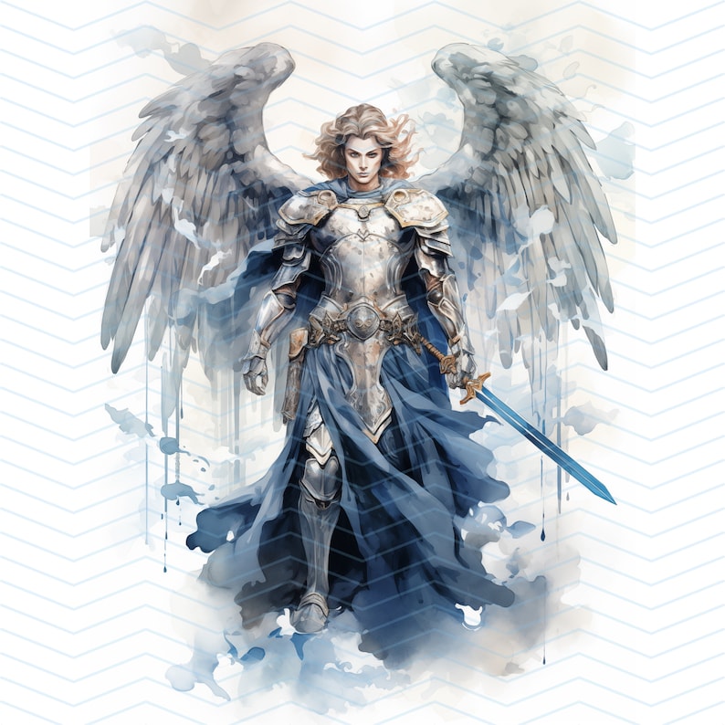 St. Michael Archangel Bundle - Digital Download, 25 Watercolor PNG ...