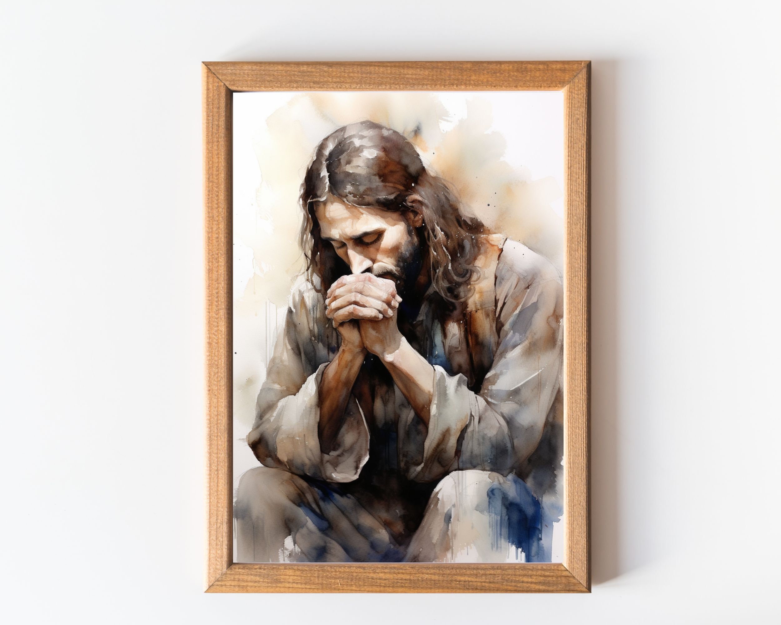 Jesus Christ Praying, Wall Art, Picture, Canvas Art, Lord, Focus ...