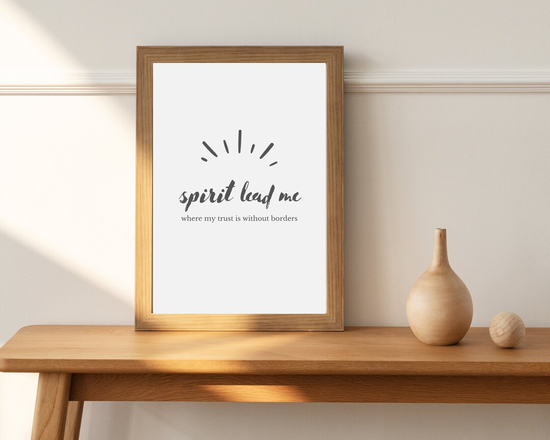 Spirit Lead Me Printable Art: Infuse Your Space With the Energy of ...